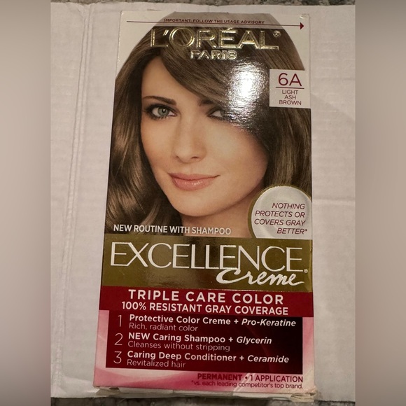 Hair | Loral Paris Excellence Creme Triple Care Color 6a Light Ash ...